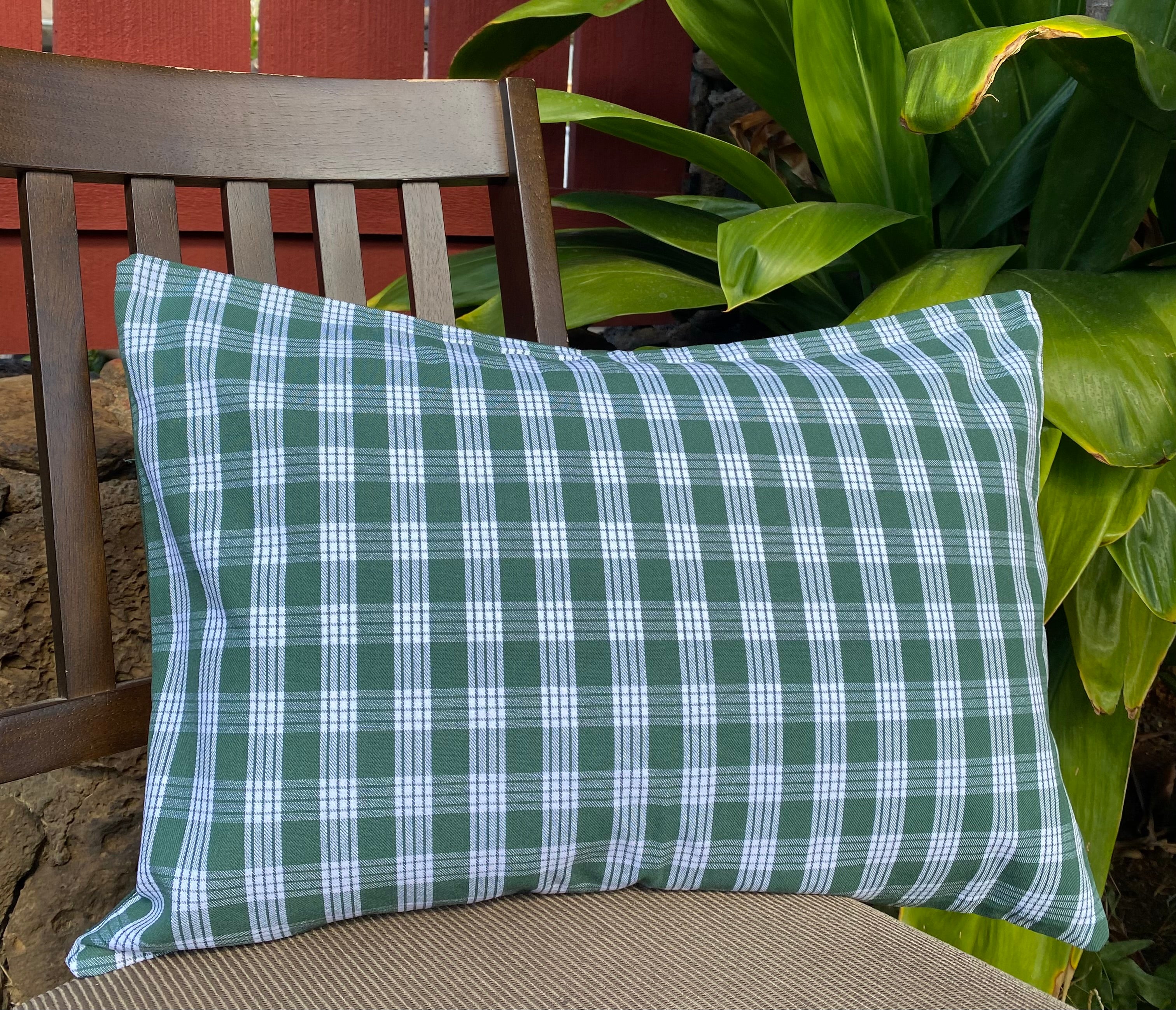Green Palaka Keiki Pillowcase | ʻŌLENA MADE