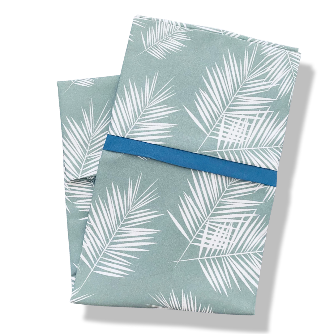 Palm Leaves Green Single Pillowcase | ʻŌLENA MADE